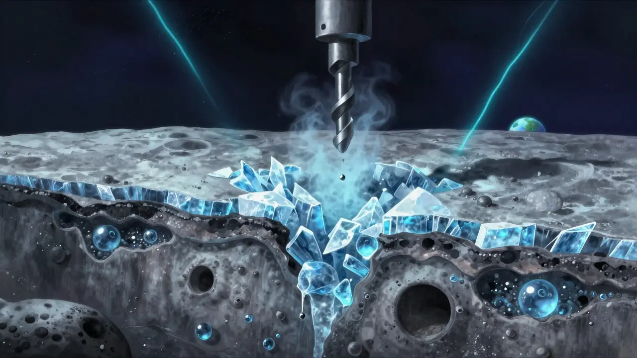 Lunar South Pole: Water Ice and Scientific Interest